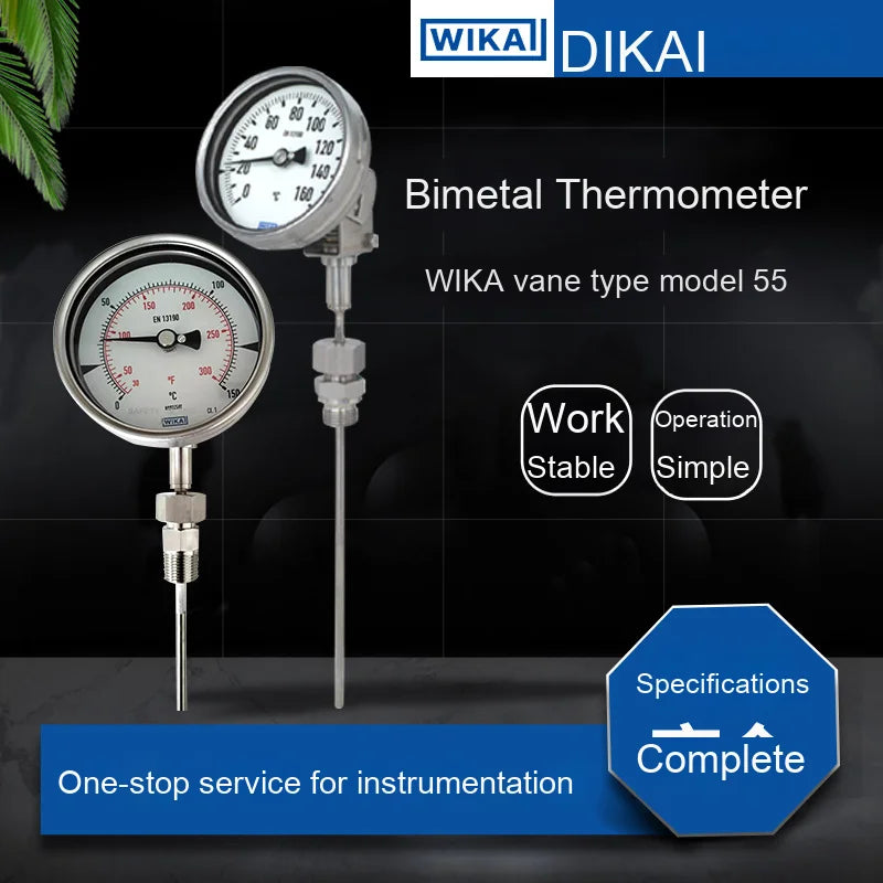 WIKA 55 Series Universal Dual Metal Thermometer High Quality Gauges Pr ...